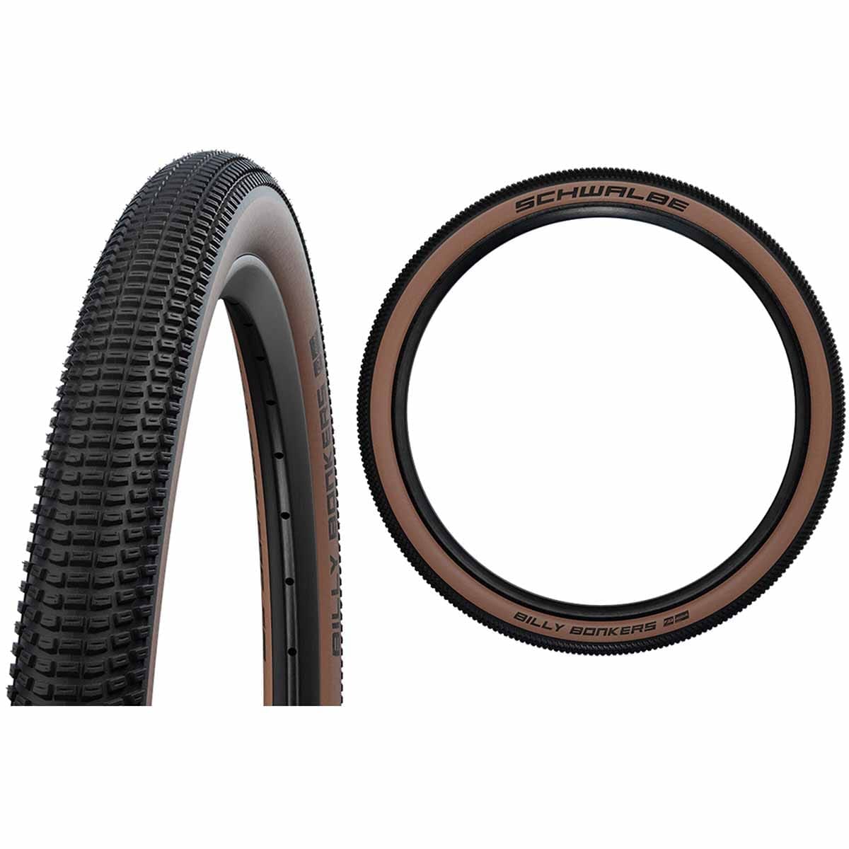 Pneu SCHWALBE BILLY BONKERS 26x2.10 ADDIX Tubetype Souple Noir/Marron – Probikeshop