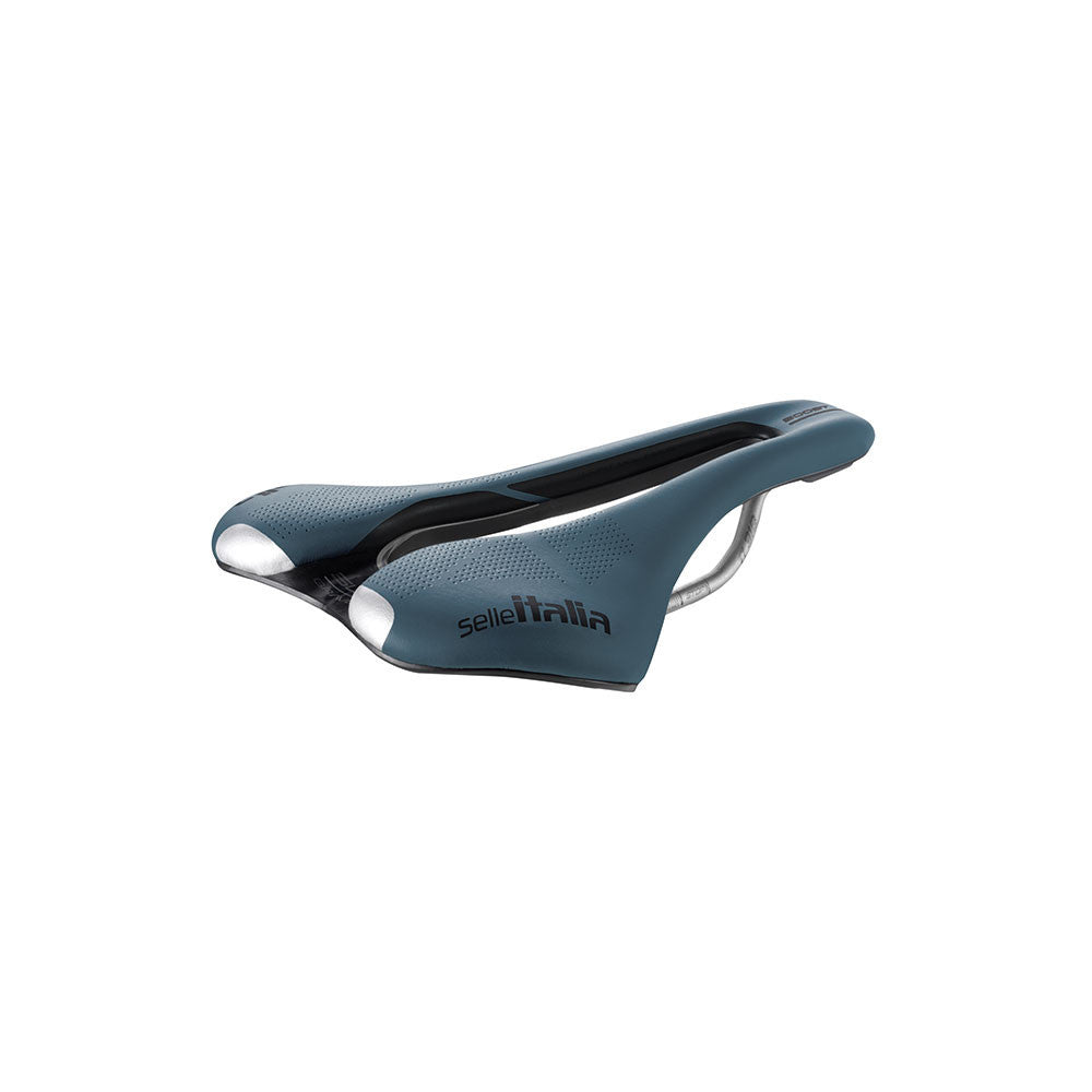 Selle SELLE ITALIA SLR BOOST GRAVEL SUPERFLOW L Rails TI316 Bleu ...