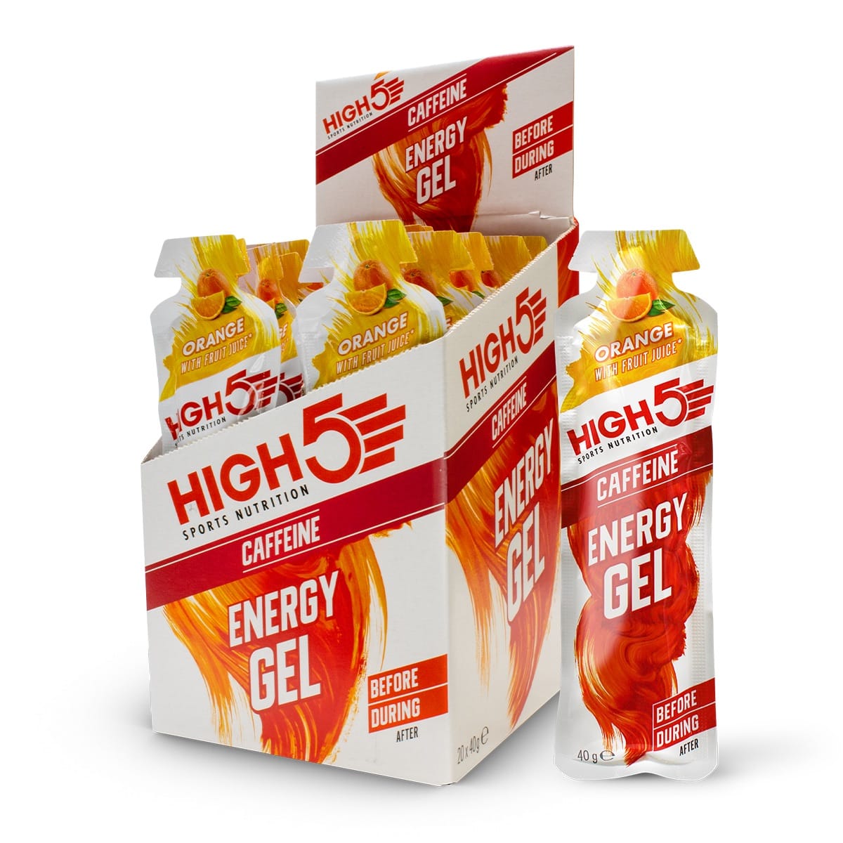 Gel Énergétique HIGH5 ENERGY GEL Caffeine (40g) Orange – Probikeshop