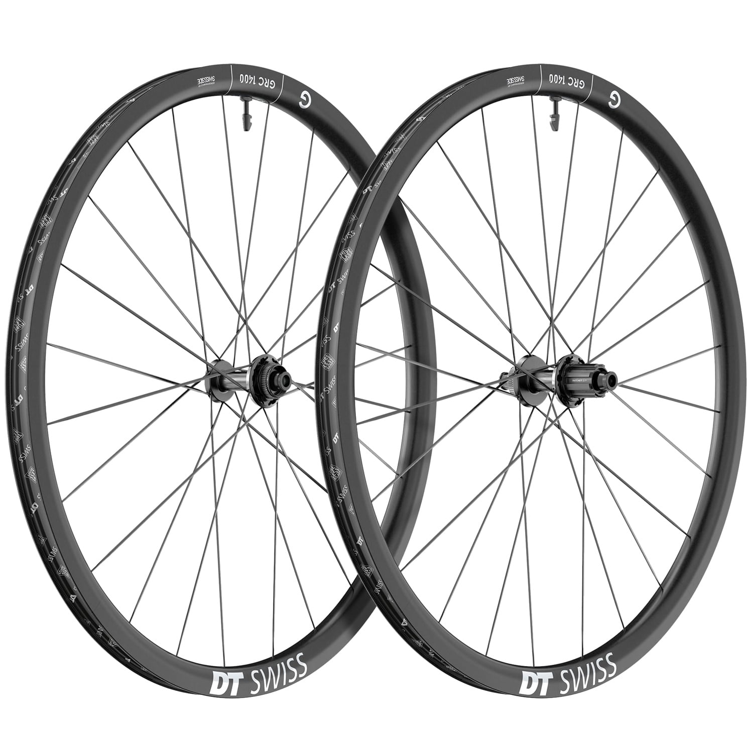 Paire de Roues DT SWISS GRC 1400 DICUT 30 DISC Tubeless Ready (Centerl ...